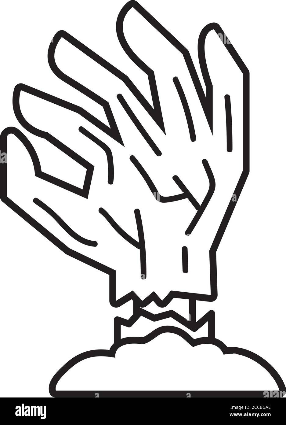 death hand line style icon vector illustration design Stock Vector ...