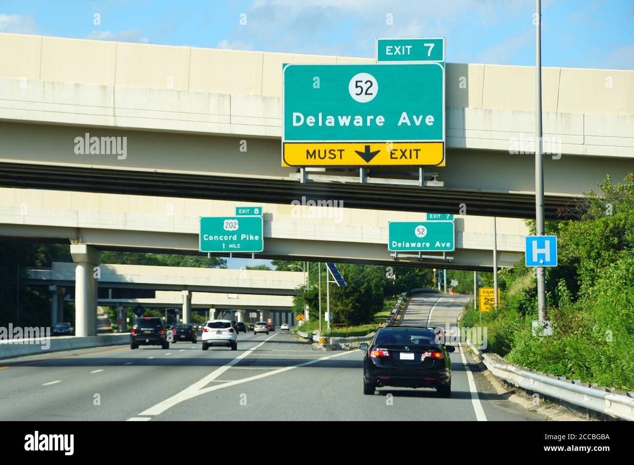 Wilmington, Delaware, U.S.A - August 4, 2020 - The traffic on ...