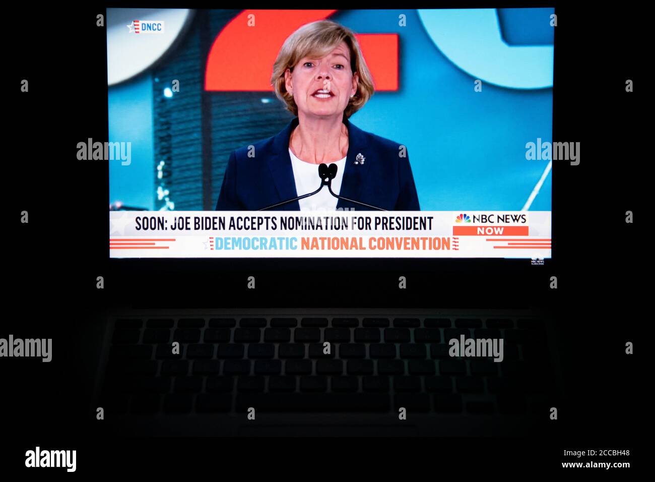 Washington, USA. 20th Aug, 2020. A photo illustration of a laptop ...