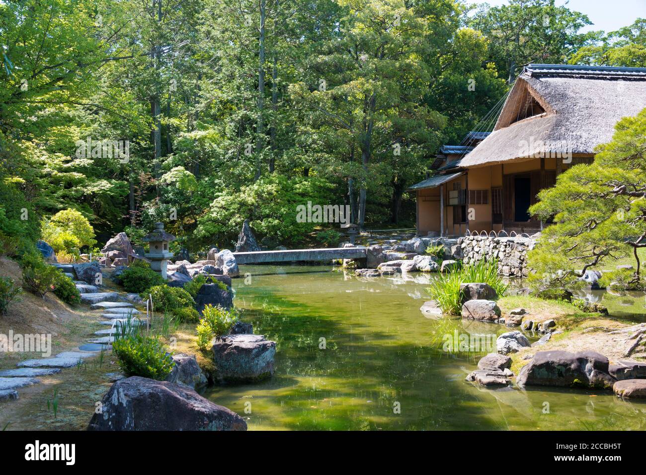 Katsura Imperial Villa (Katsura Rikyu) in Kyoto, Japan. It is one of ...
