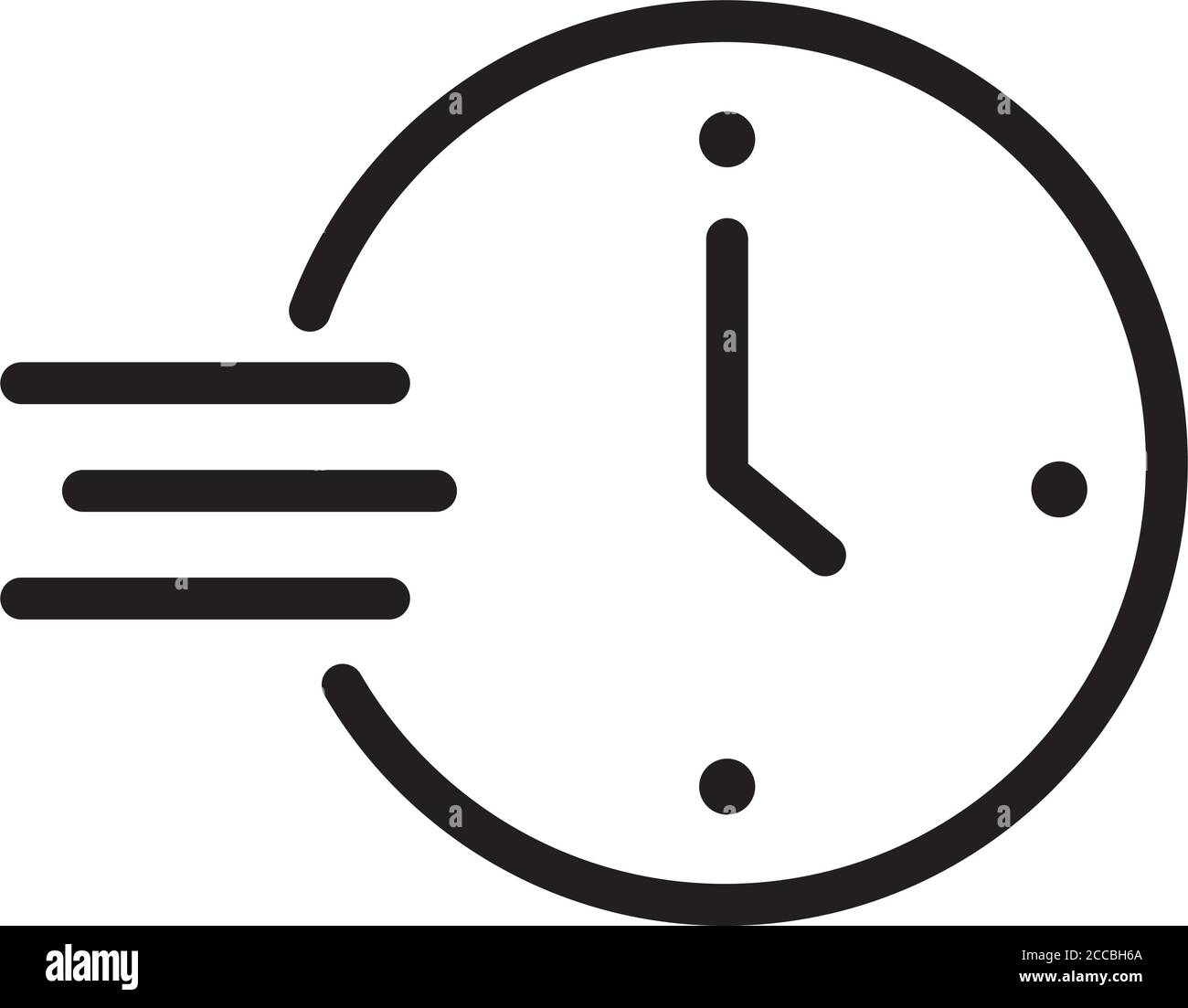 time clock with speed symbol line style icon vector illustration design ...
