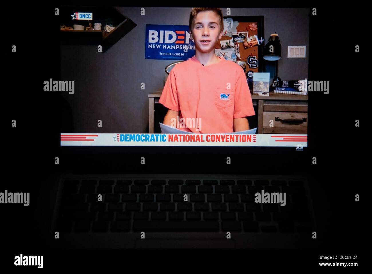 Washington, USA. 20th Aug, 2020. A photo illustration of a laptop ...