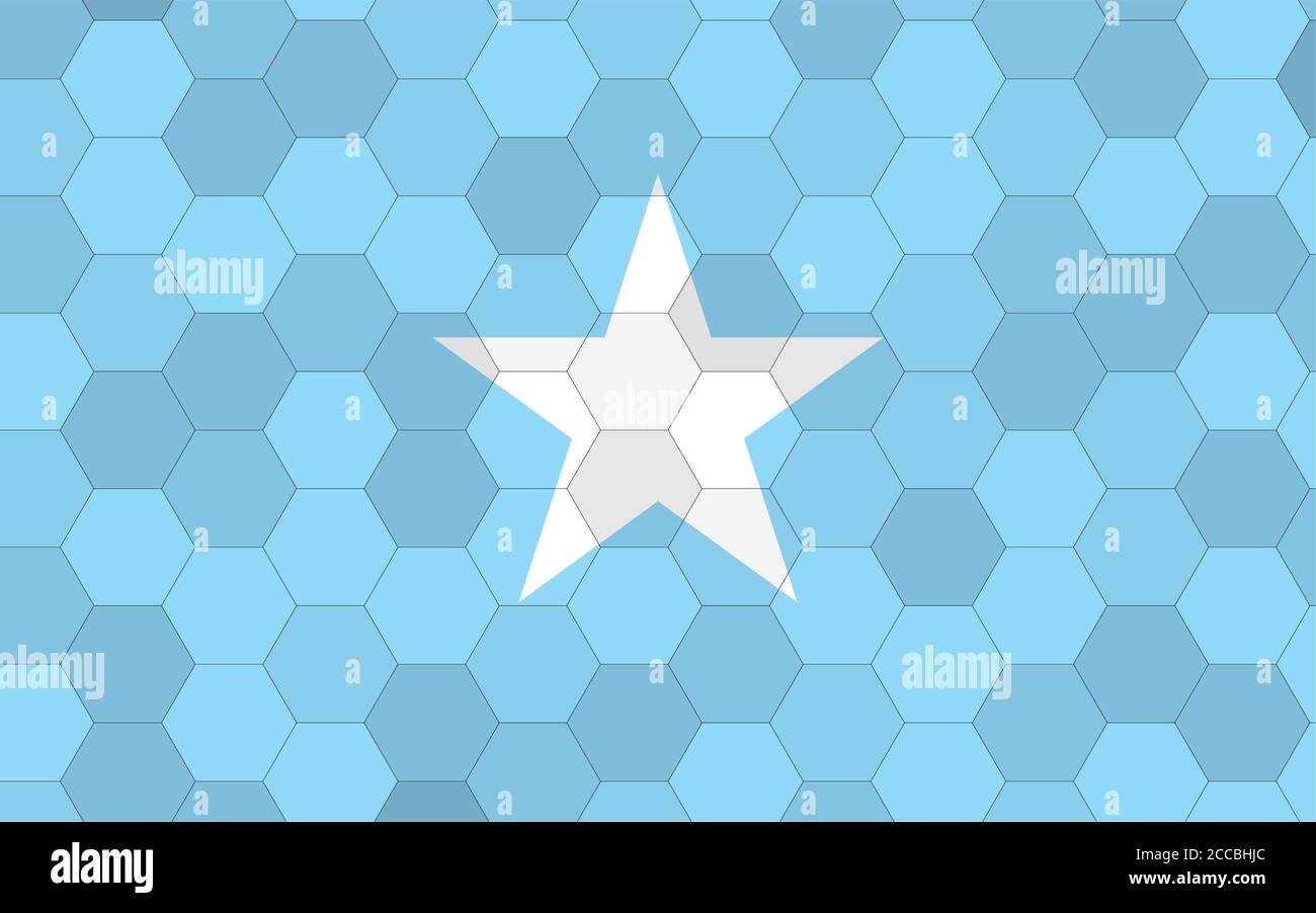 Somalia flag illustration. Futuristic Somali flag graphic with abstract ...