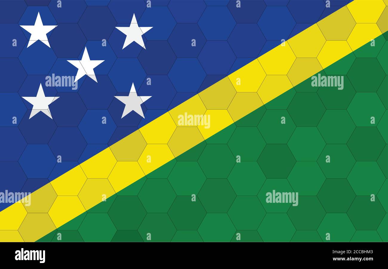 Solomon Islands flag illustration. Futuristic Solomon Islander flag ...