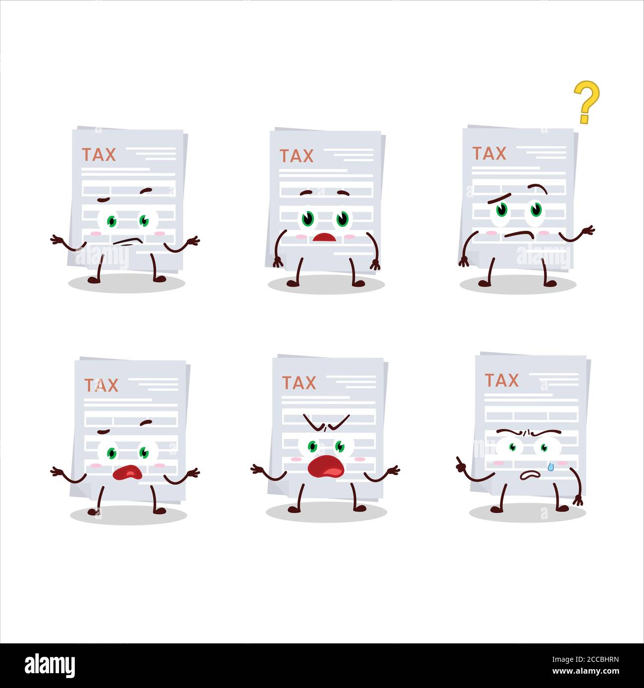 Cartoon character of tax payment with what expression Stock Vector ...