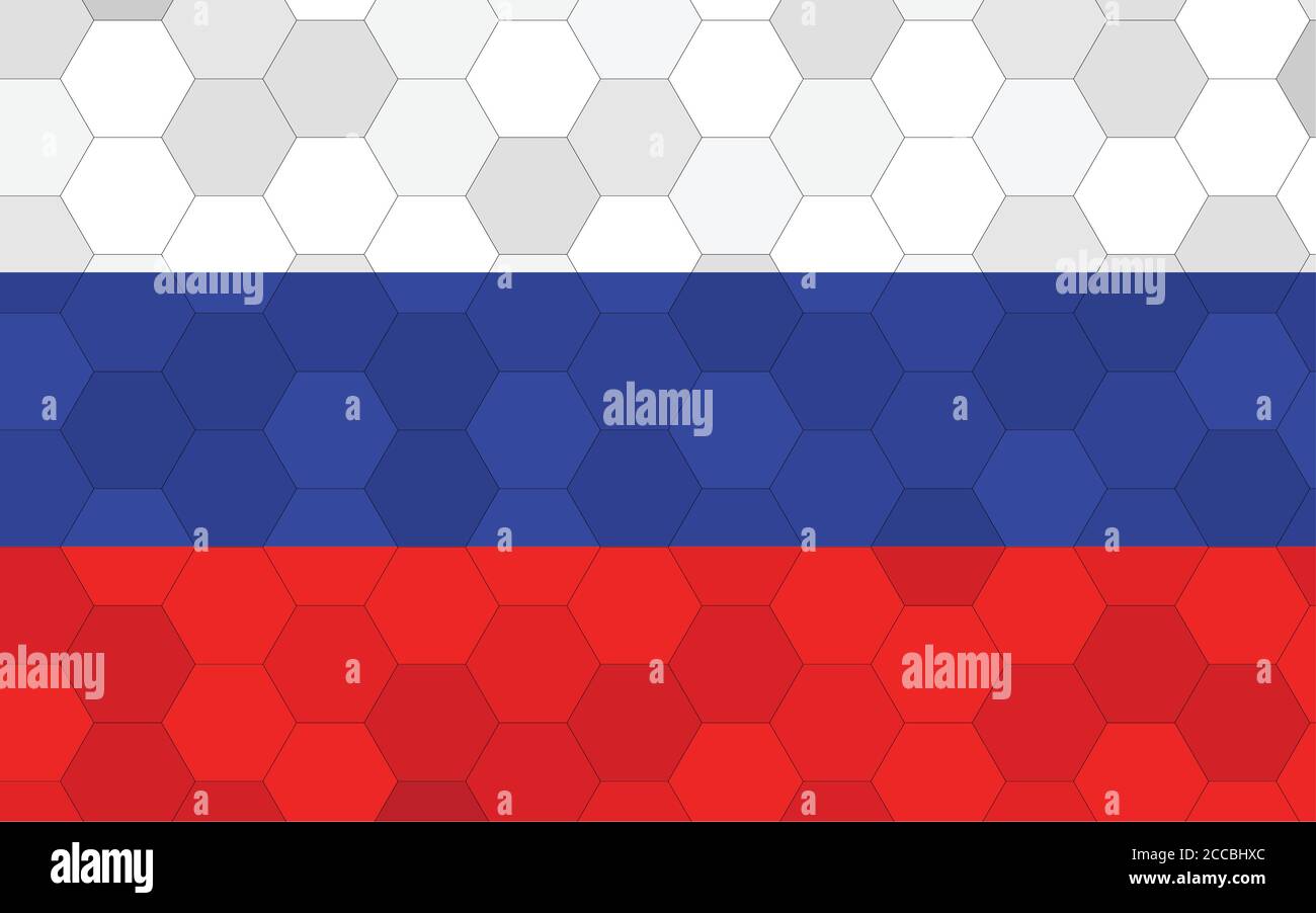 Russia flag illustration. Futuristic Russian flag graphic with abstract ...