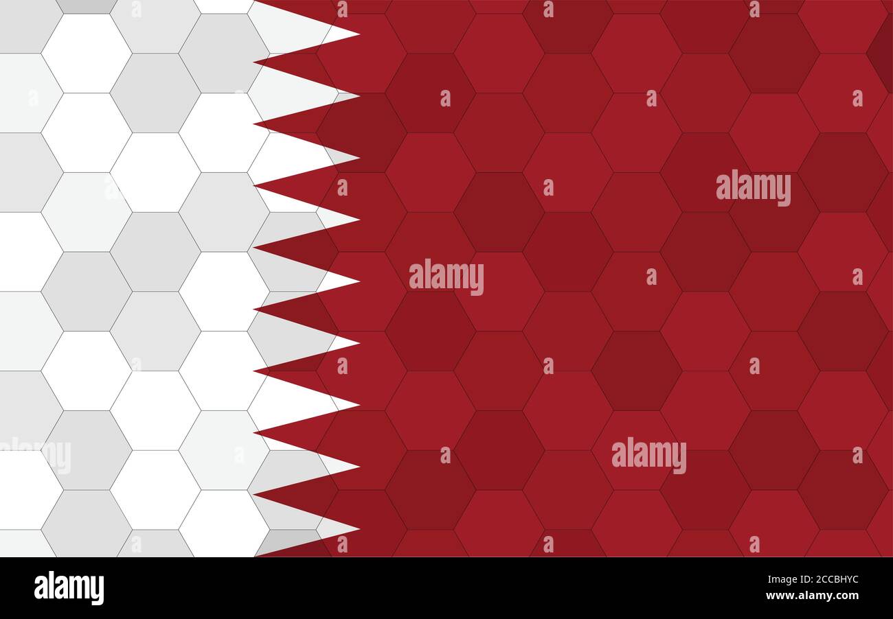 Qatar flag illustration. Futuristic Qatari flag graphic with abstract ...