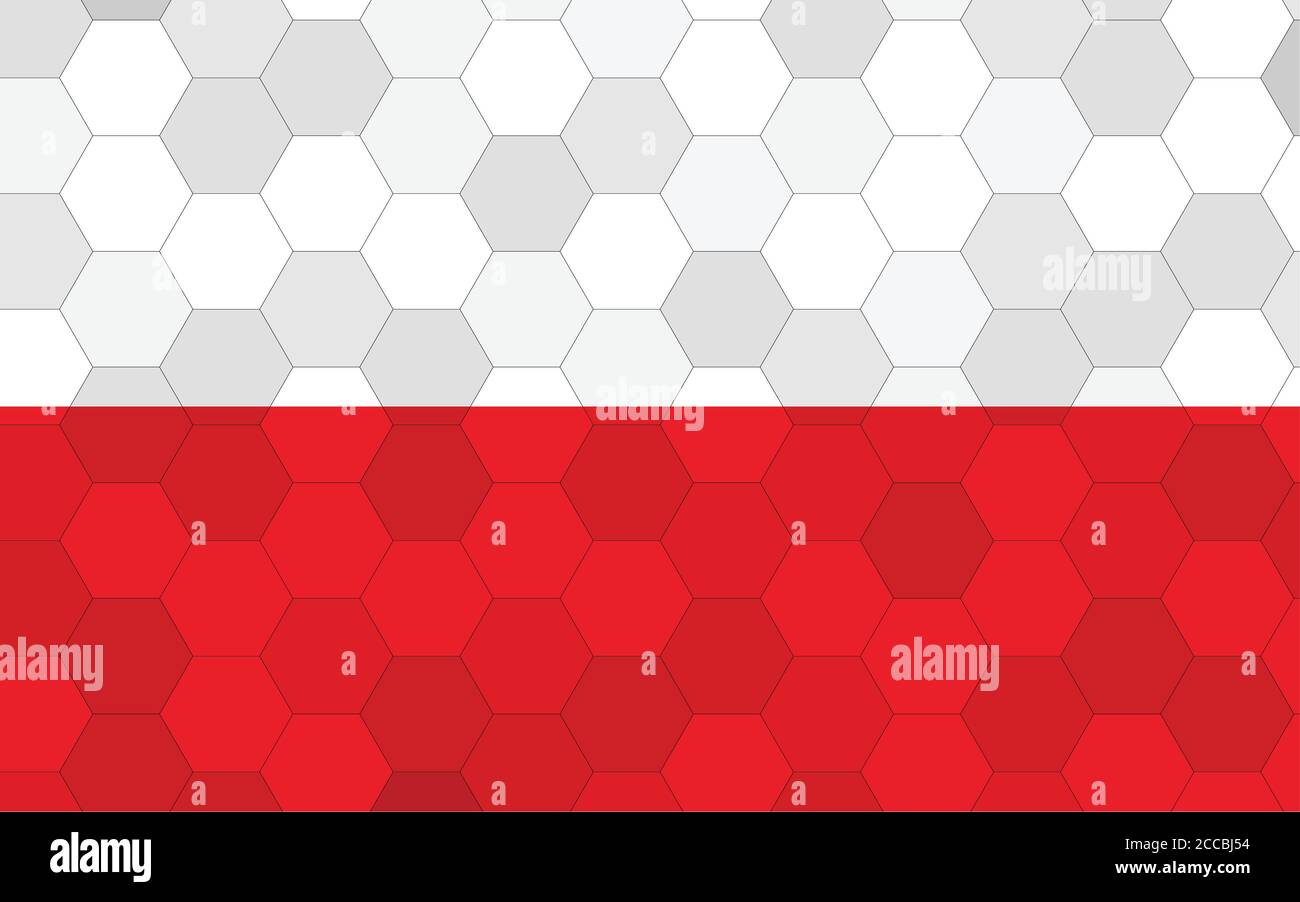 Poland flag illustration. Futuristic Polish flag graphic with abstract ...