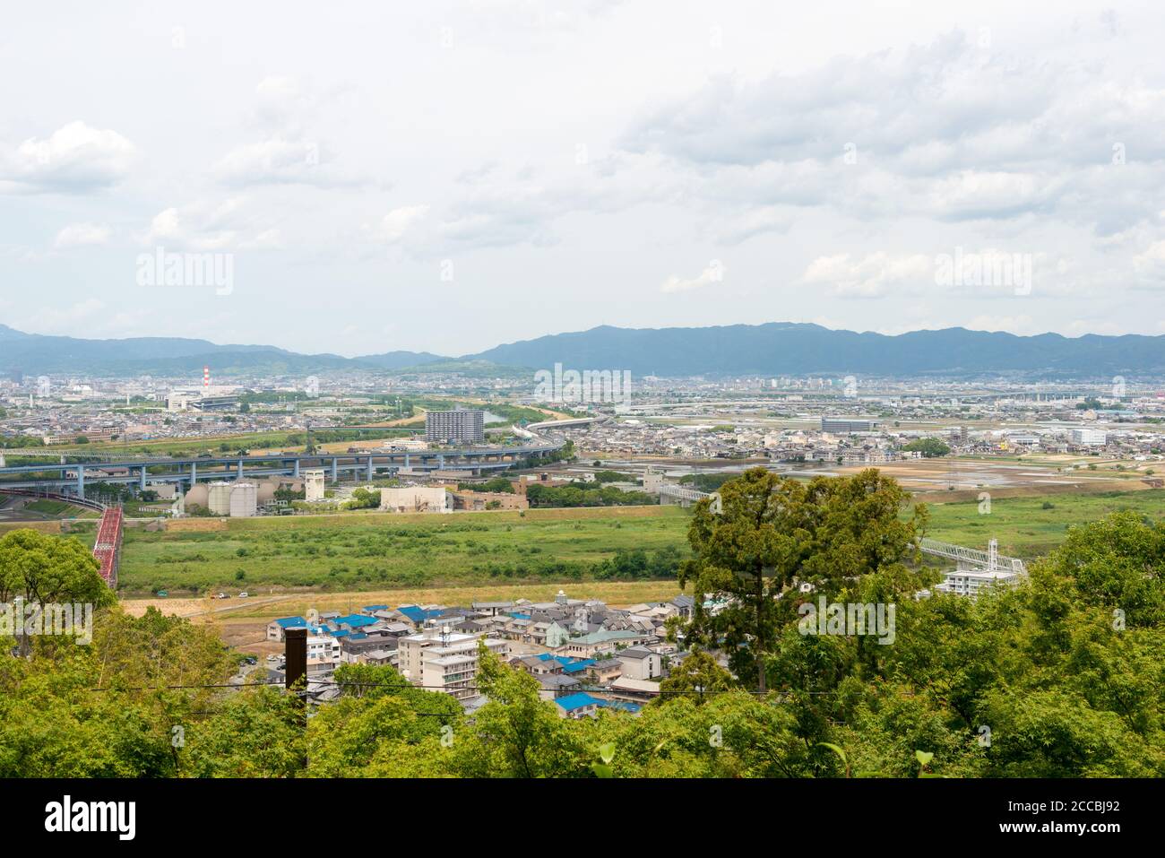 Kyoto, Japan - Yawata City view from Iwashimizu Hachimangu Shrine in Yawata, Kyoto, Japan Stock ...