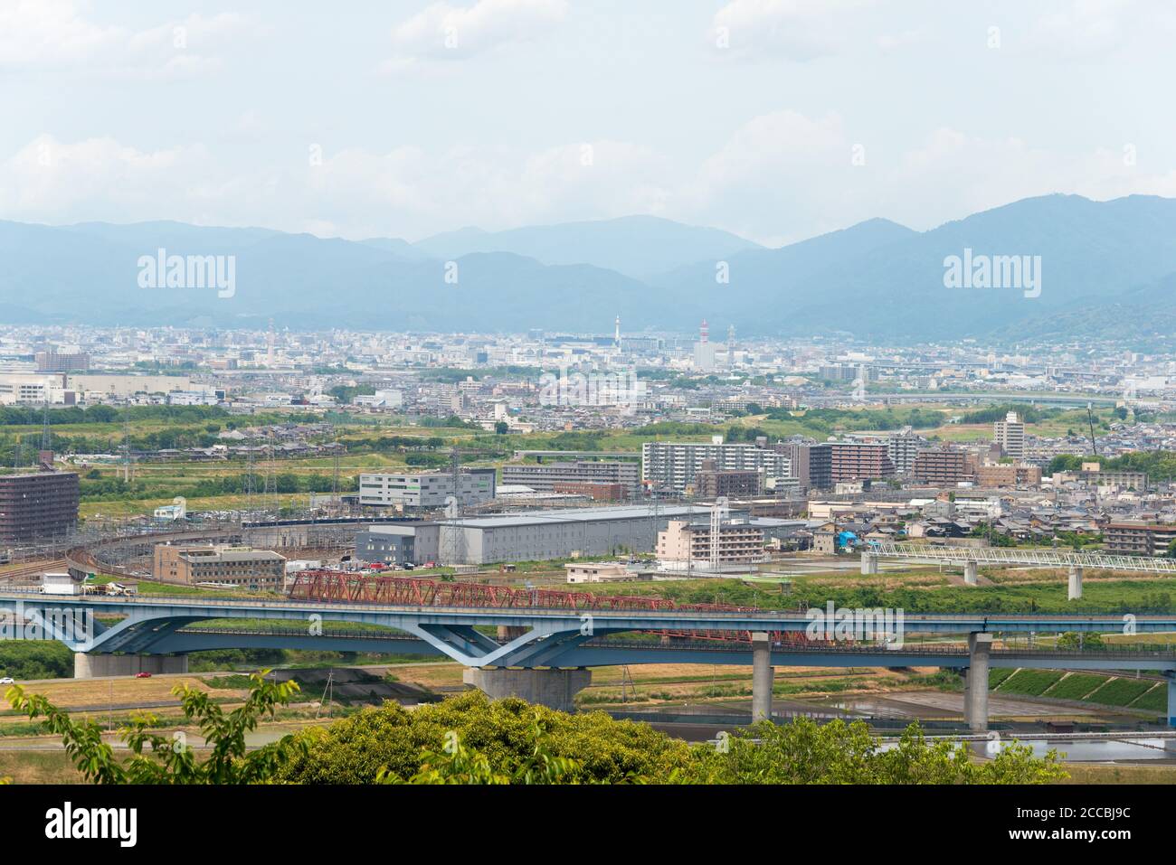 Kyoto, Japan - Yawata City view from Iwashimizu Hachimangu Shrine in Yawata, Kyoto, Japan Stock ...