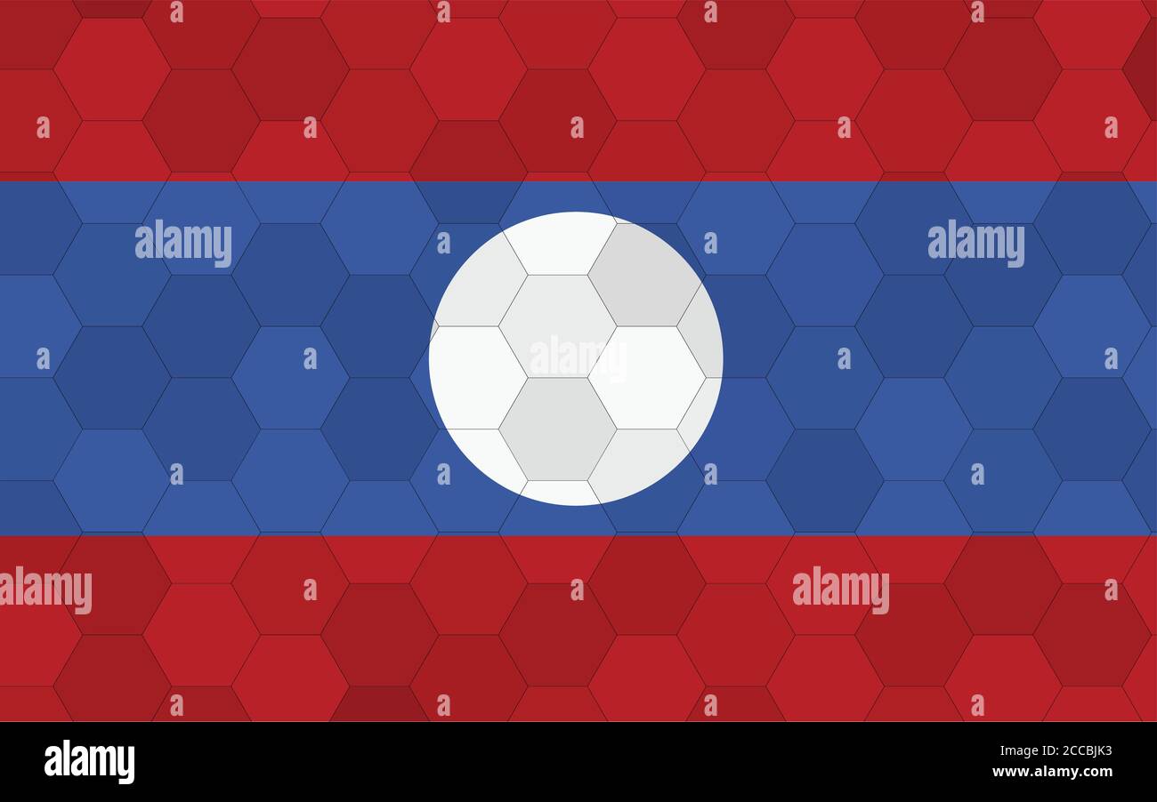 Laos flag illustration. Futuristic Lao flag graphic with abstract ...