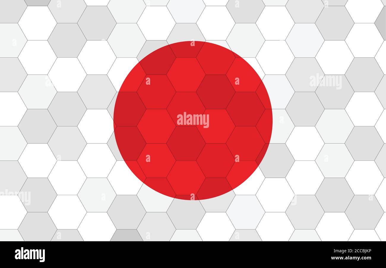 Japan flag illustration. Futuristic Japanese flag graphic with abstract ...