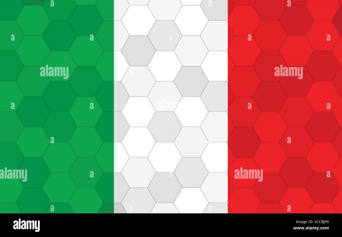 Italy flag illustration. Futuristic Italian flag graphic with abstract ...