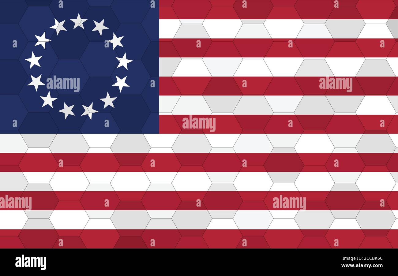 USA flag illustration. Futuristic American flag graphic with abstract ...