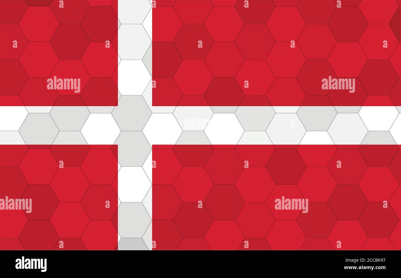 Denmark flag illustration. Futuristic Danish flag graphic with abstract ...