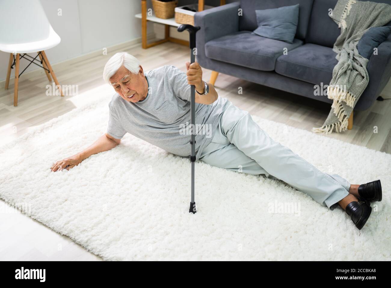 Elderly fall walking stick hi-res stock photography and images - Alamy