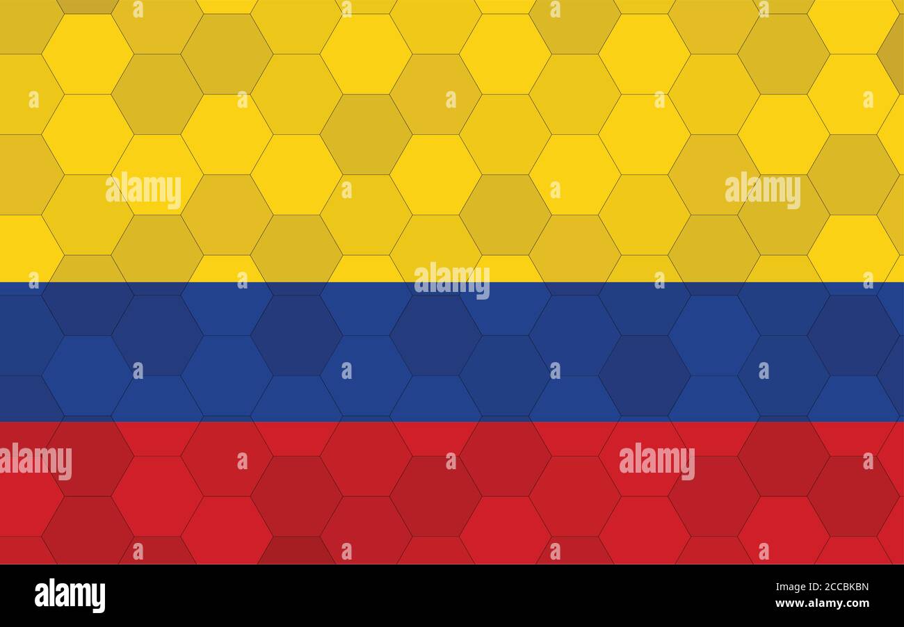 Colombia flag illustration. Futuristic Colombian flag graphic with ...