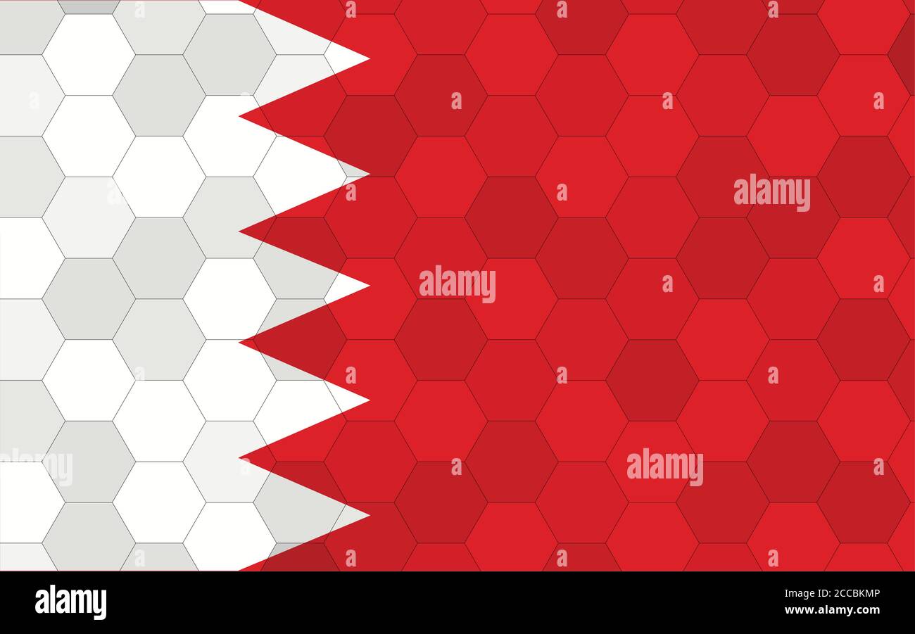 Bahrain flag illustration. Futuristic Bahraini flag graphic with ...