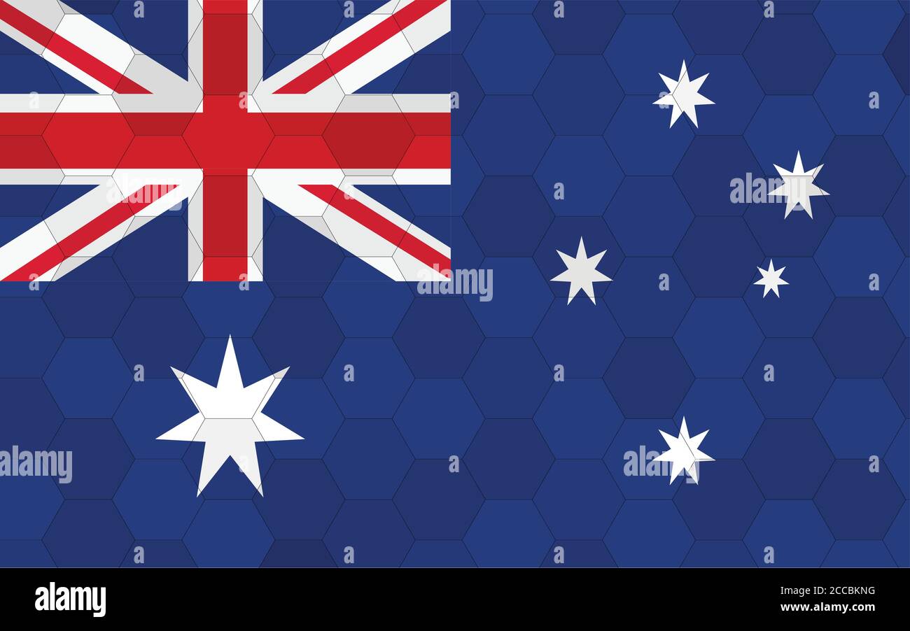 Australia flag illustration. Futuristic Australian flag graphic with ...