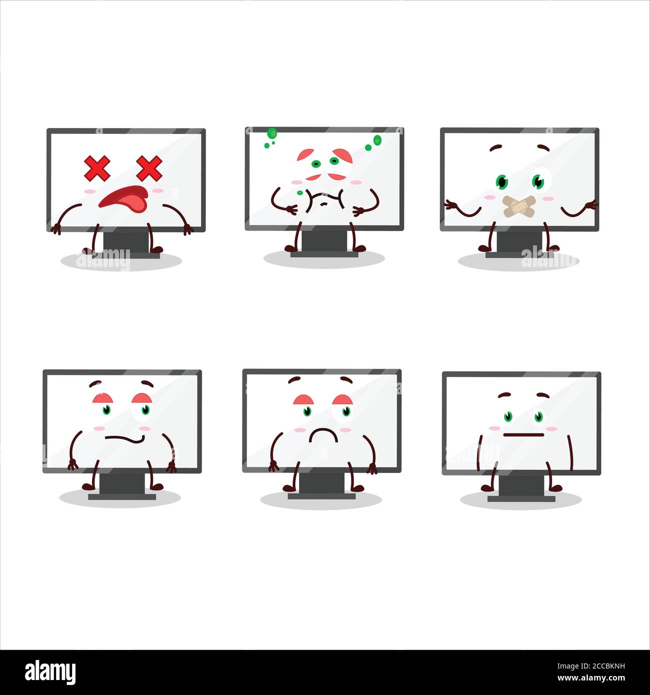 Monitor cartoon in character with nope expression Stock Vector Image ...