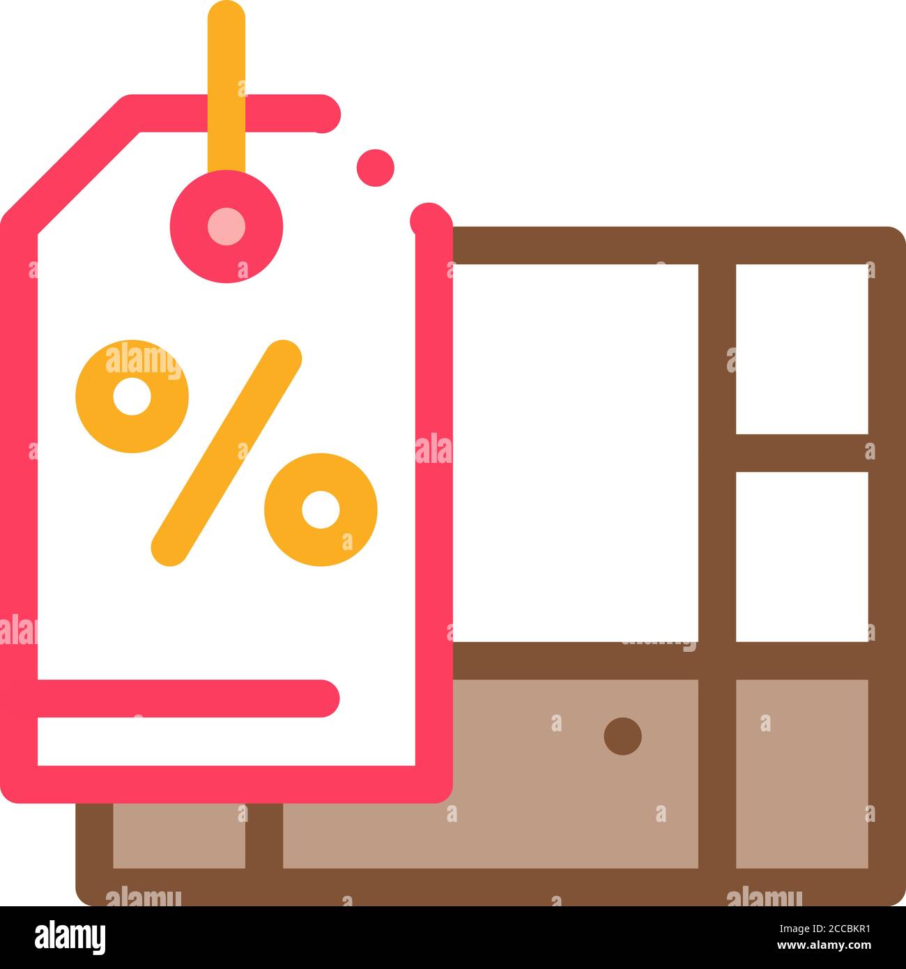 furniture discount icon vector outline illustration Stock Vector Image ...
