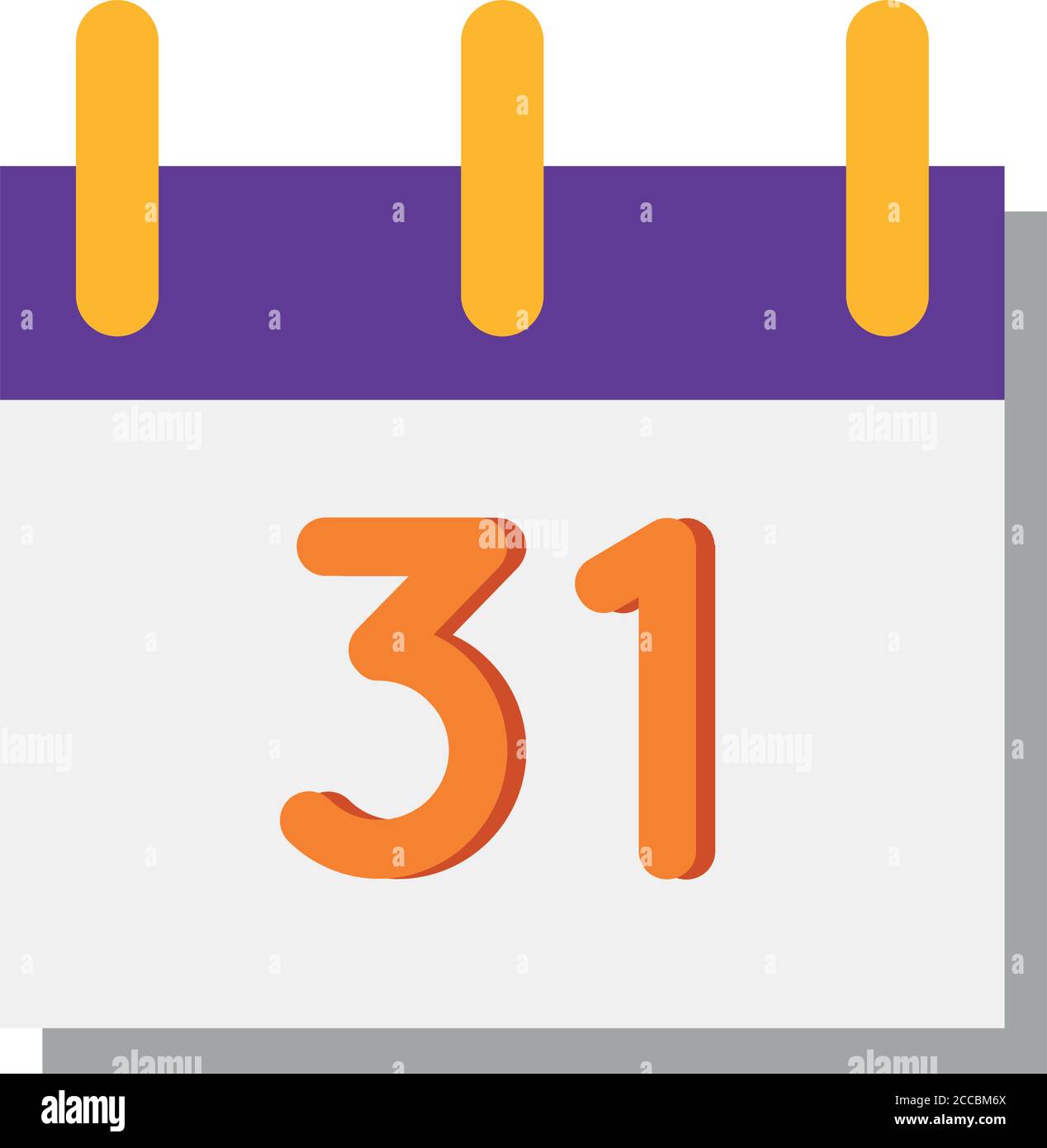 halloween calendar with 31 number flat style vector illustration design ...