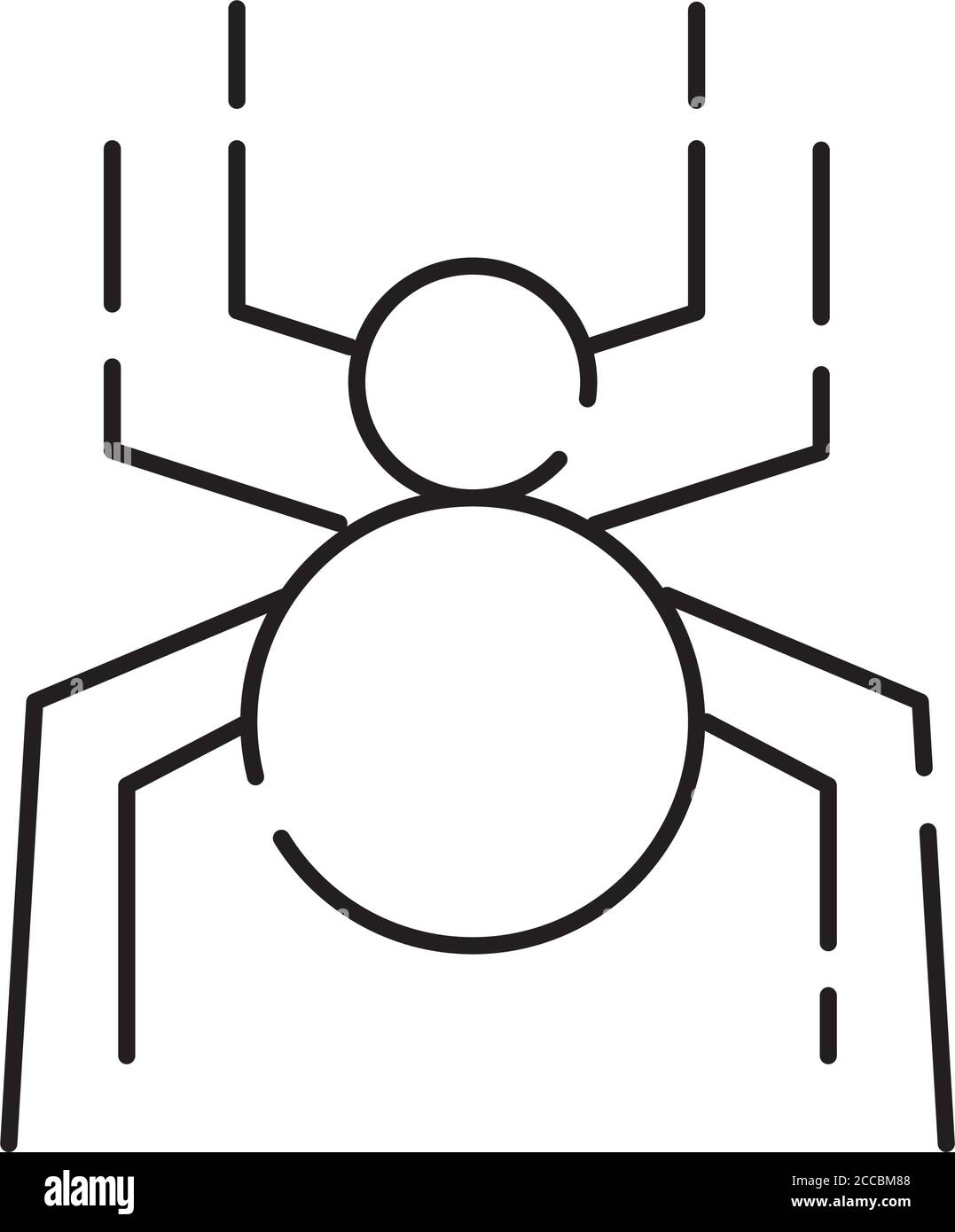 halloween spider line style icon vector illustration design Stock ...