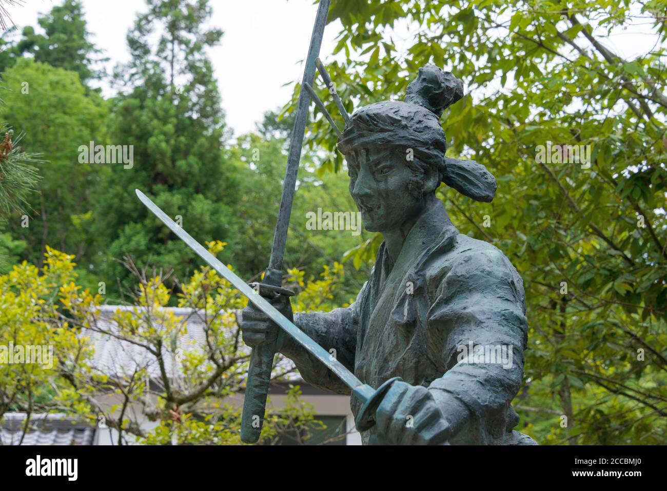 Kyoto, Japan - Miyamoto Musashi Statue at Hachidai-Jinja Shrine in ...