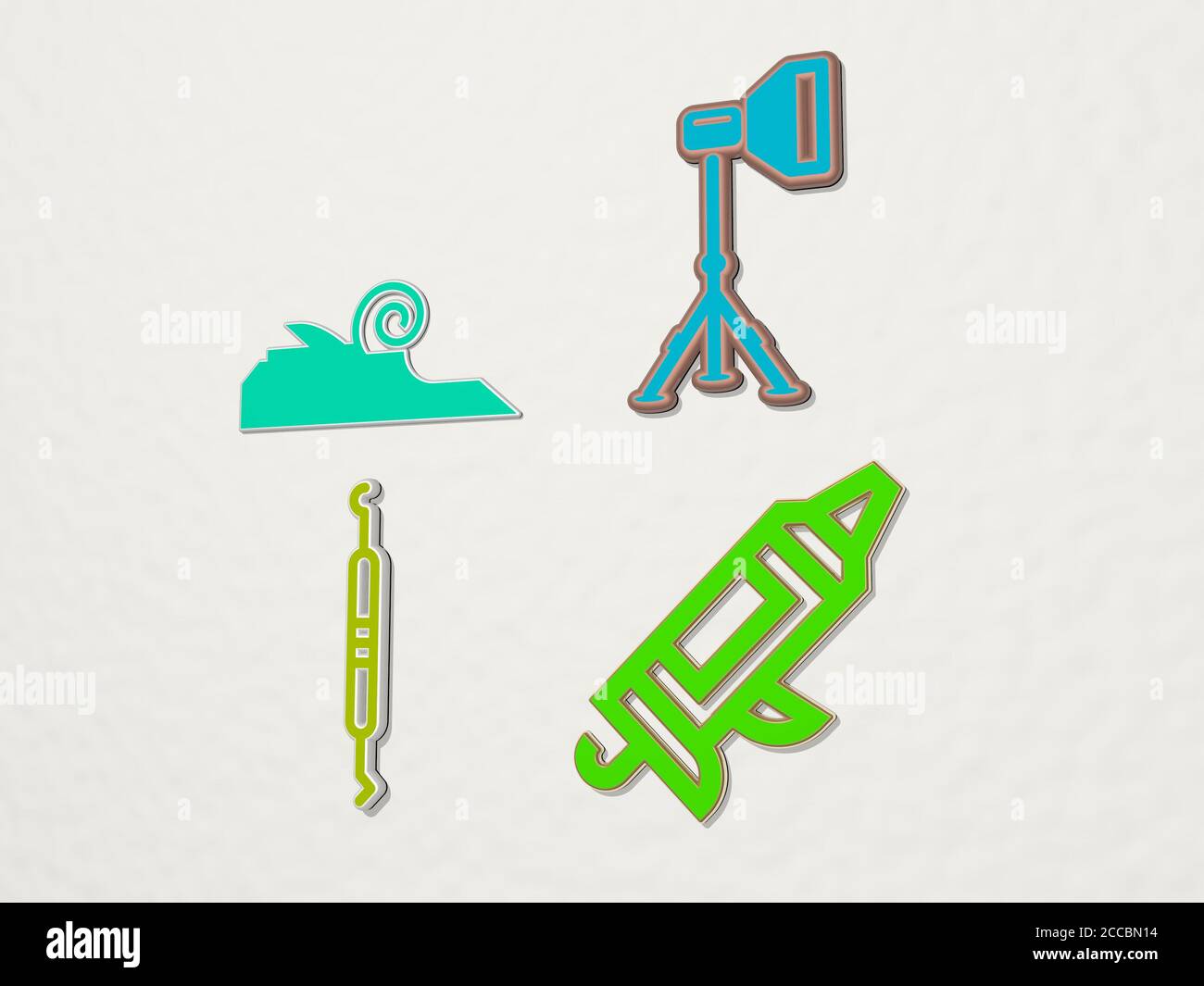 tool 4 icons set, 3D illustration Stock Photo - Alamy