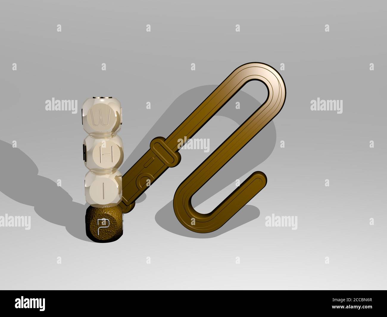 3D representation of whip with icon on the wall and text arranged by ...