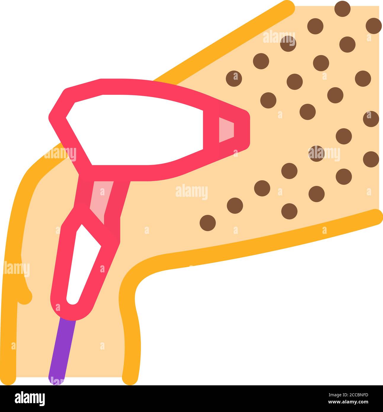 laser depilation leg icon vector outline illustration Stock Vector Image & Art - Alamy