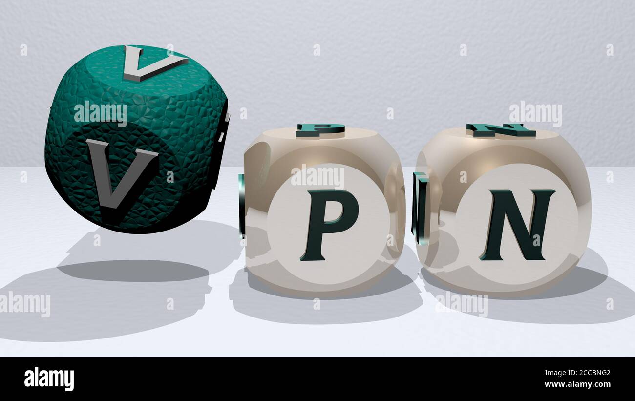 vpn dancing cubic letters, 3D illustration Stock Photo - Alamy