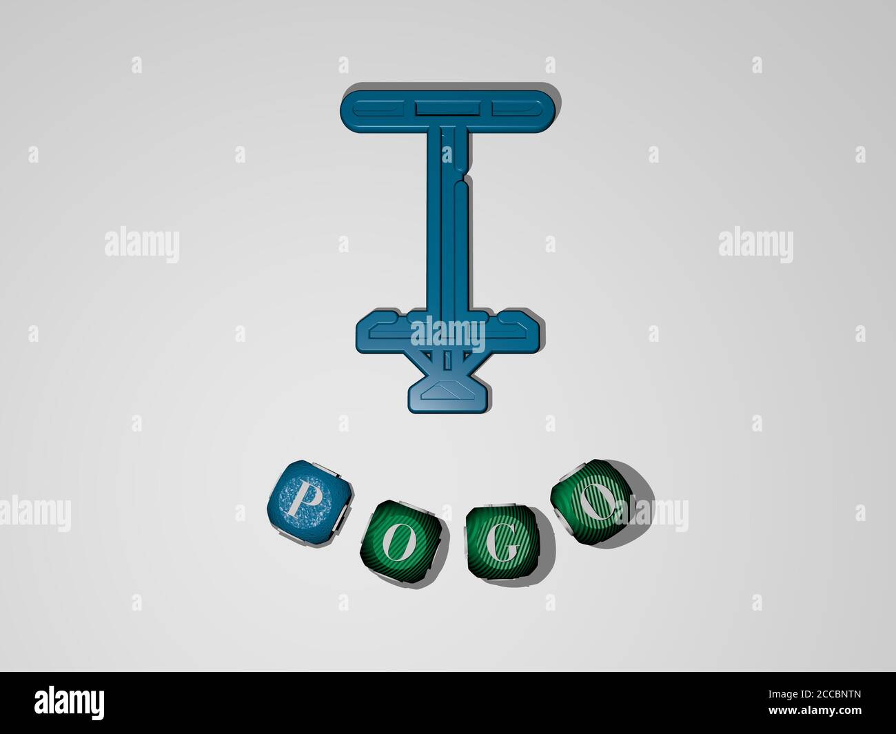 POGO text around the 3D icon, 3D illustration Stock Photo - Alamy