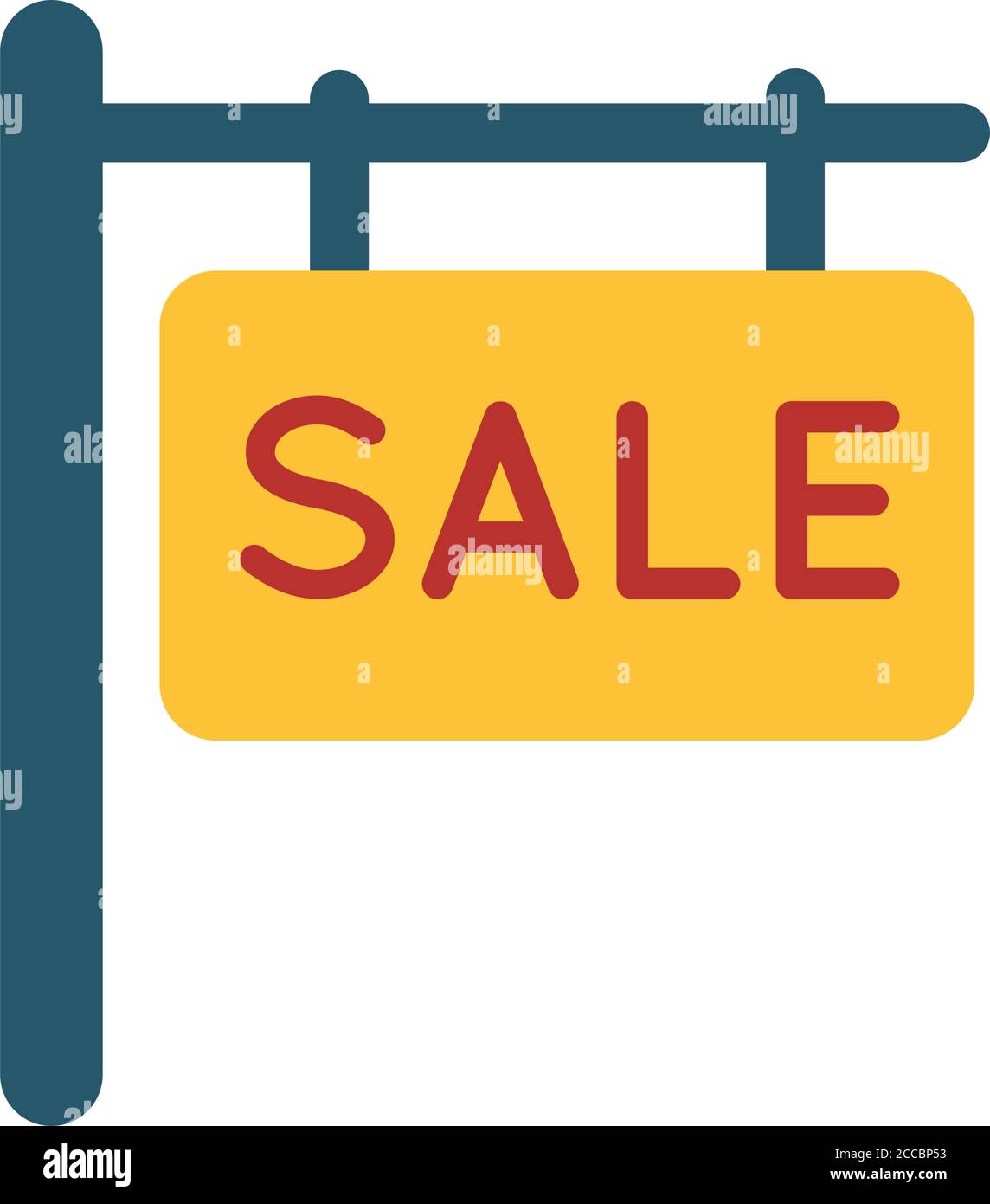 sale label hanging line and fill style vector illustration design Stock ...