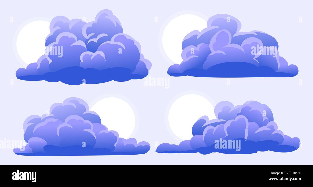 Set of cartoon clouds Stock Vector Image & Art - Alamy