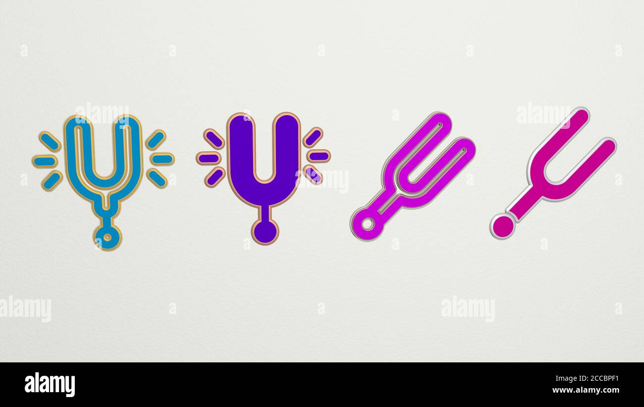 TUNING 4 icons set, 3D illustration Stock Photo - Alamy