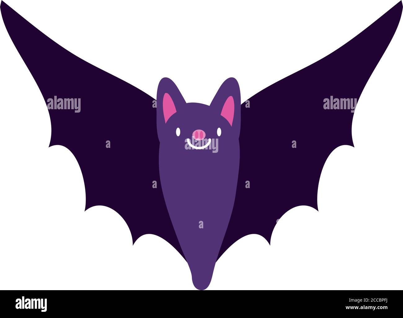 halloween bat flying flat style vector illustration design Stock Vector ...