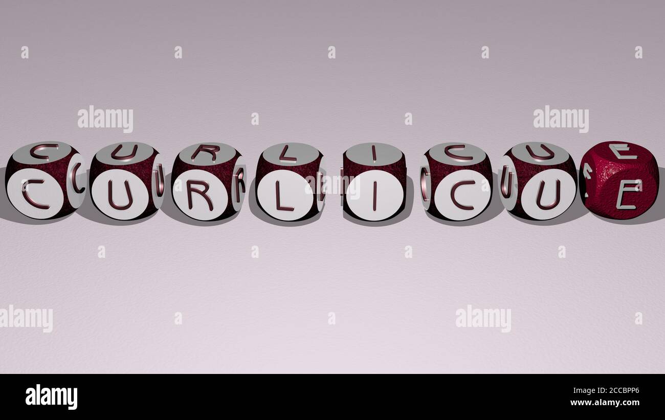 curlicue combined by dice letters and color crossing for the related ...