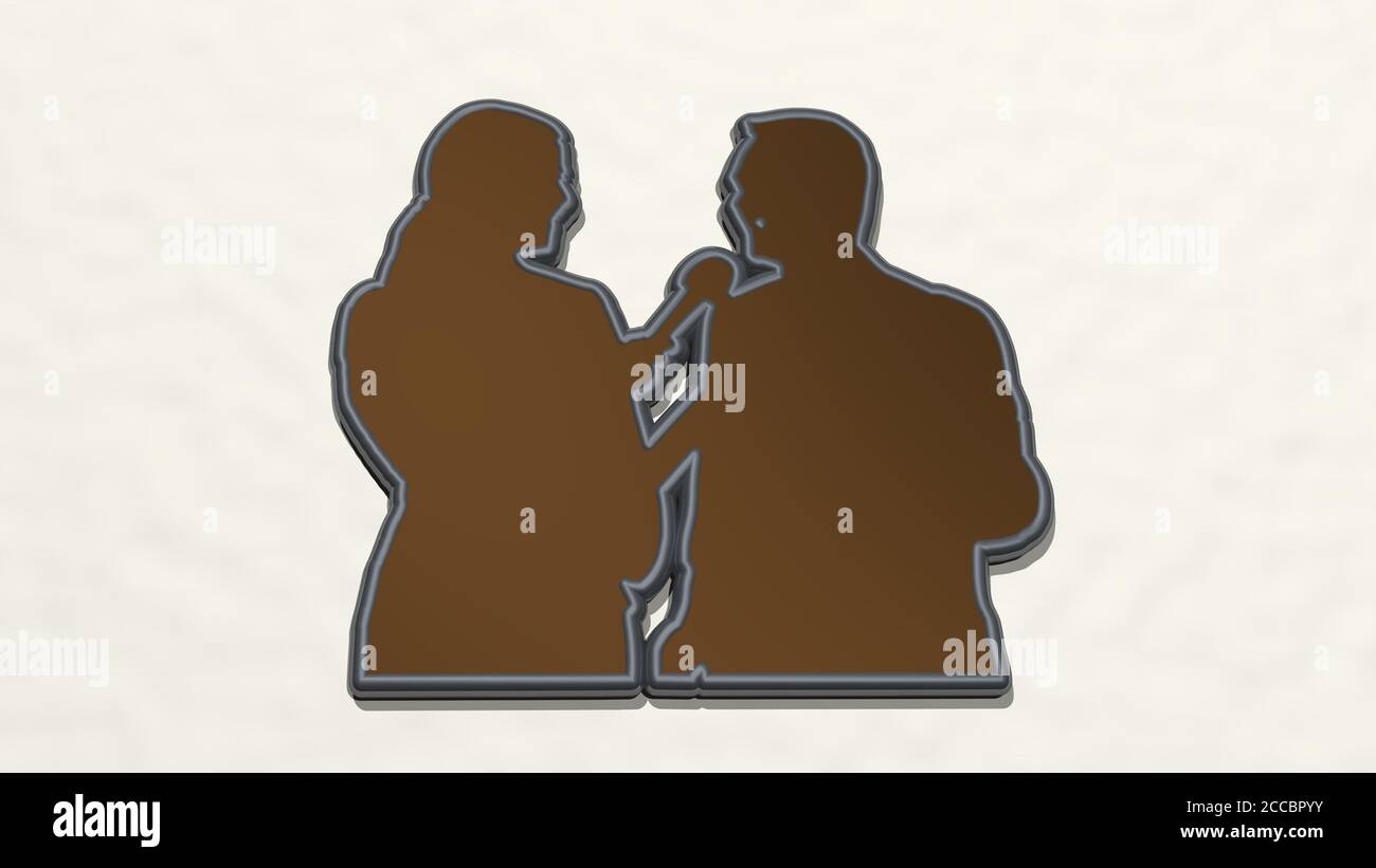 interview 3D drawing icon, 3D illustration Stock Photo - Alamy