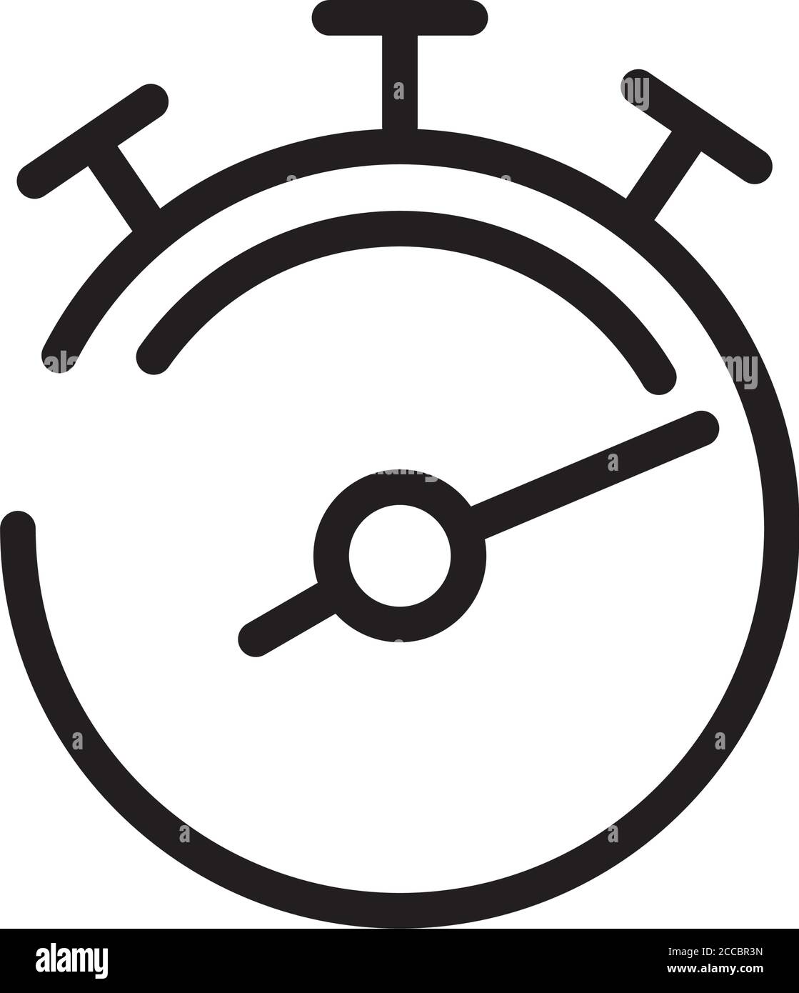 chronometer timer line style icon vector illustration design Stock ...