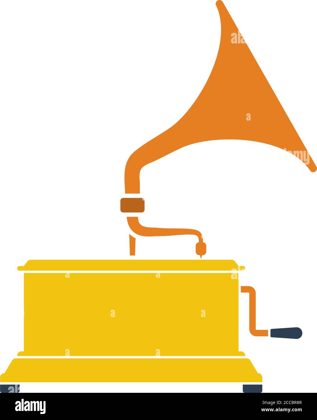 Gramophone Icon. Flat Color Design. Vector Illustration Stock Vector ...