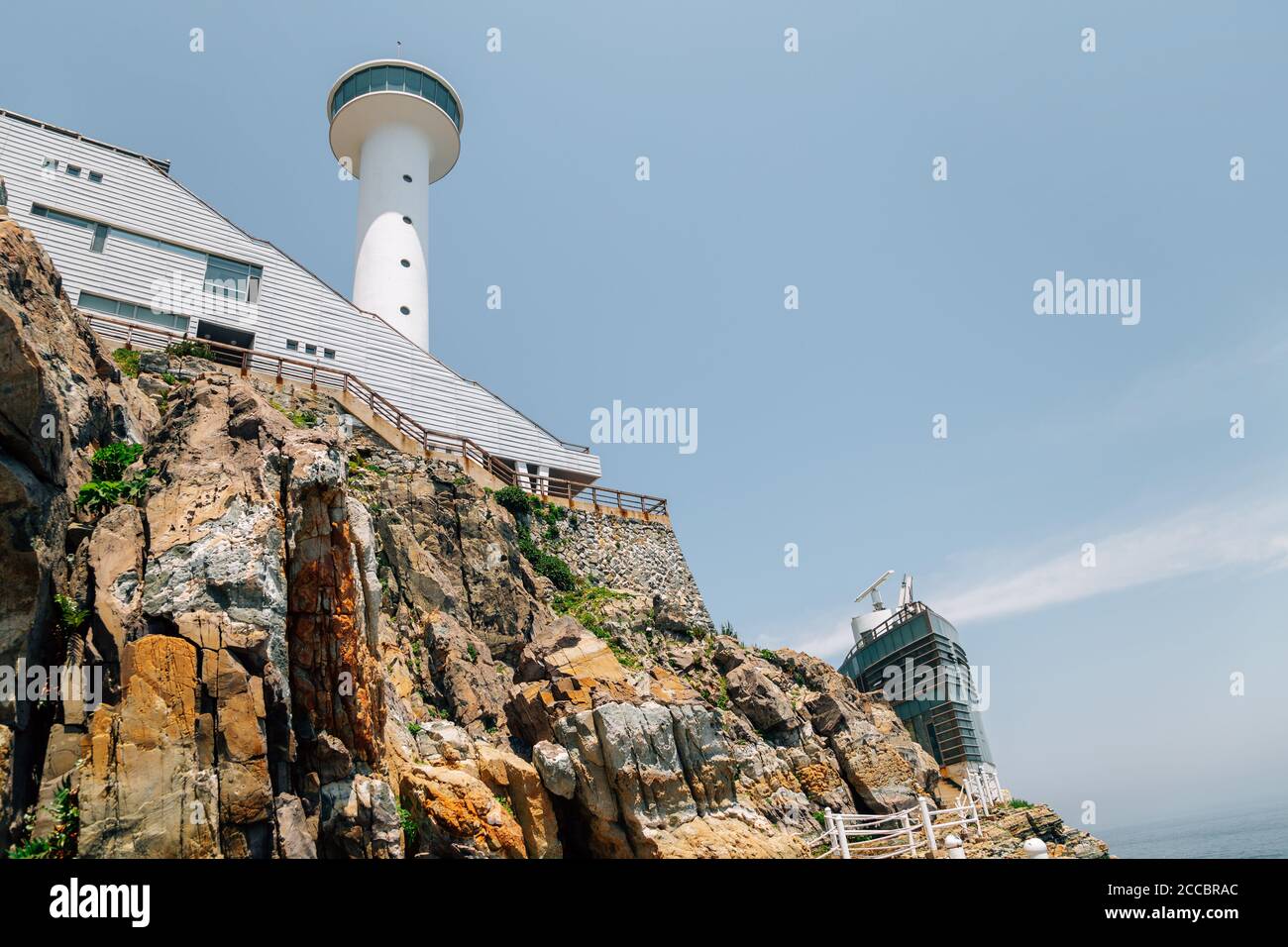 Taejongdae lighthouse on cliff in Busan, Korea Stock Photo - Alamy