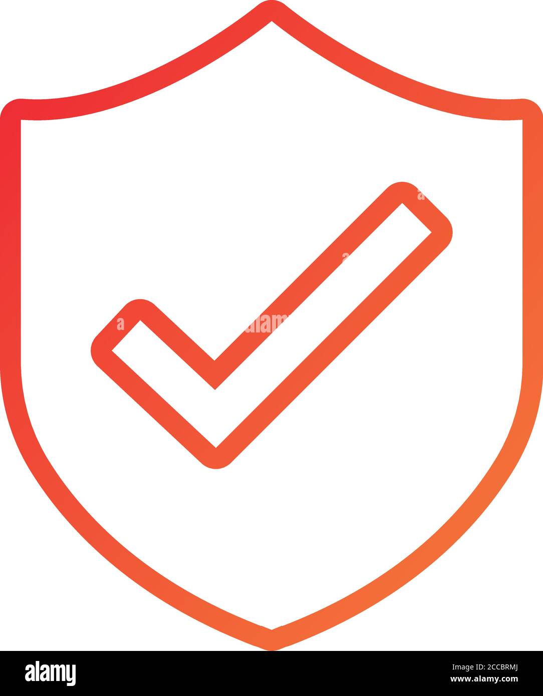 shield secure and check symbol gradient style icon vector illustration design Stock Vector Image ...