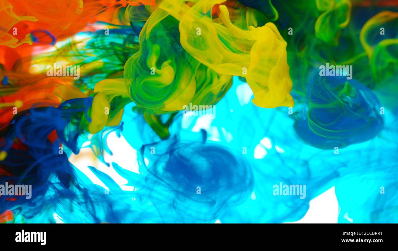 Abstract coloured ink in water, art background Stock Photo - Alamy