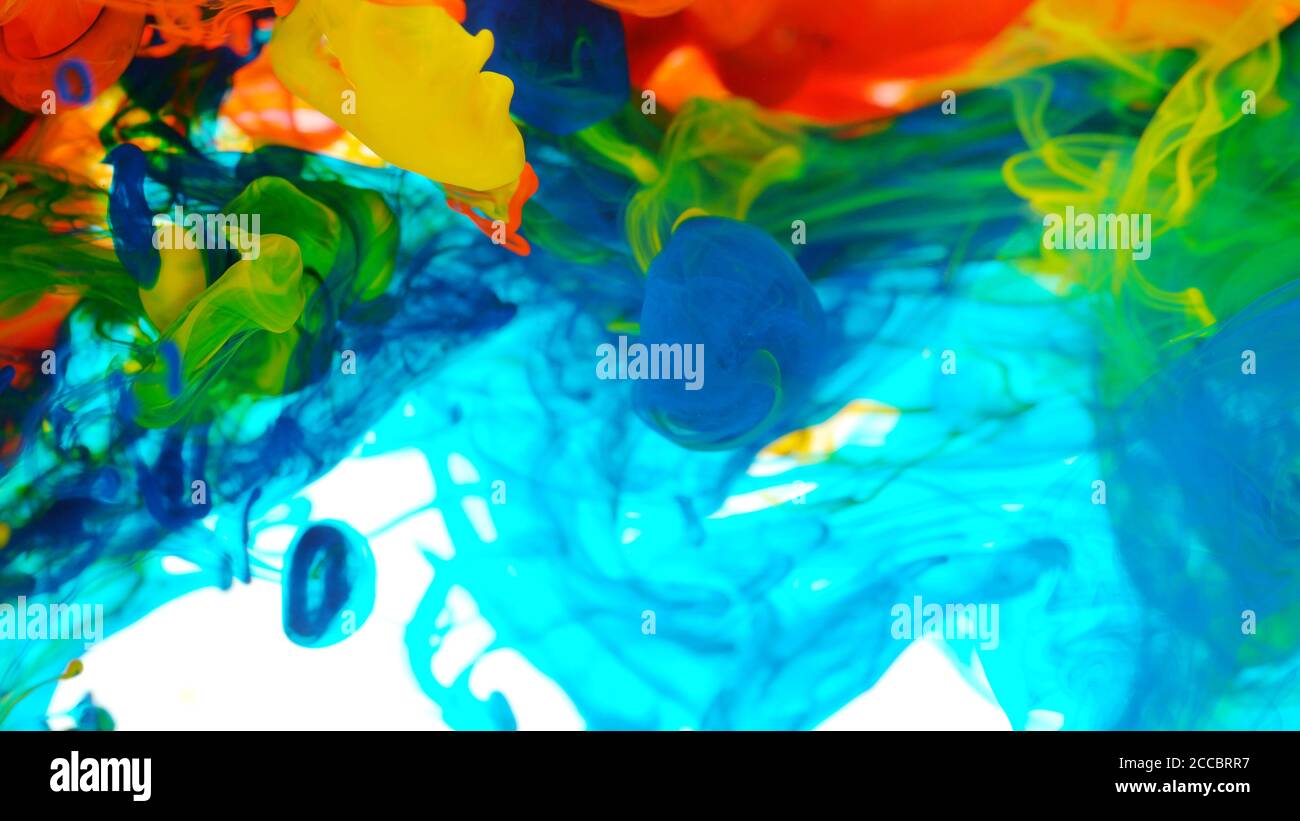 Abstract coloured ink in water, art background Stock Photo - Alamy