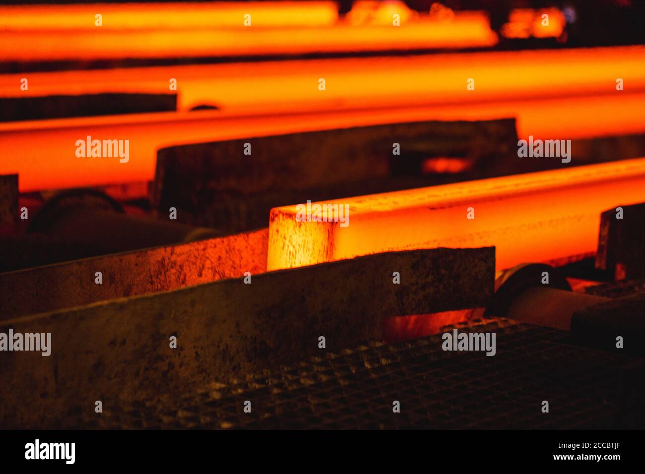 Hot billet bloom continuous casting, also called strand casting Stock ...