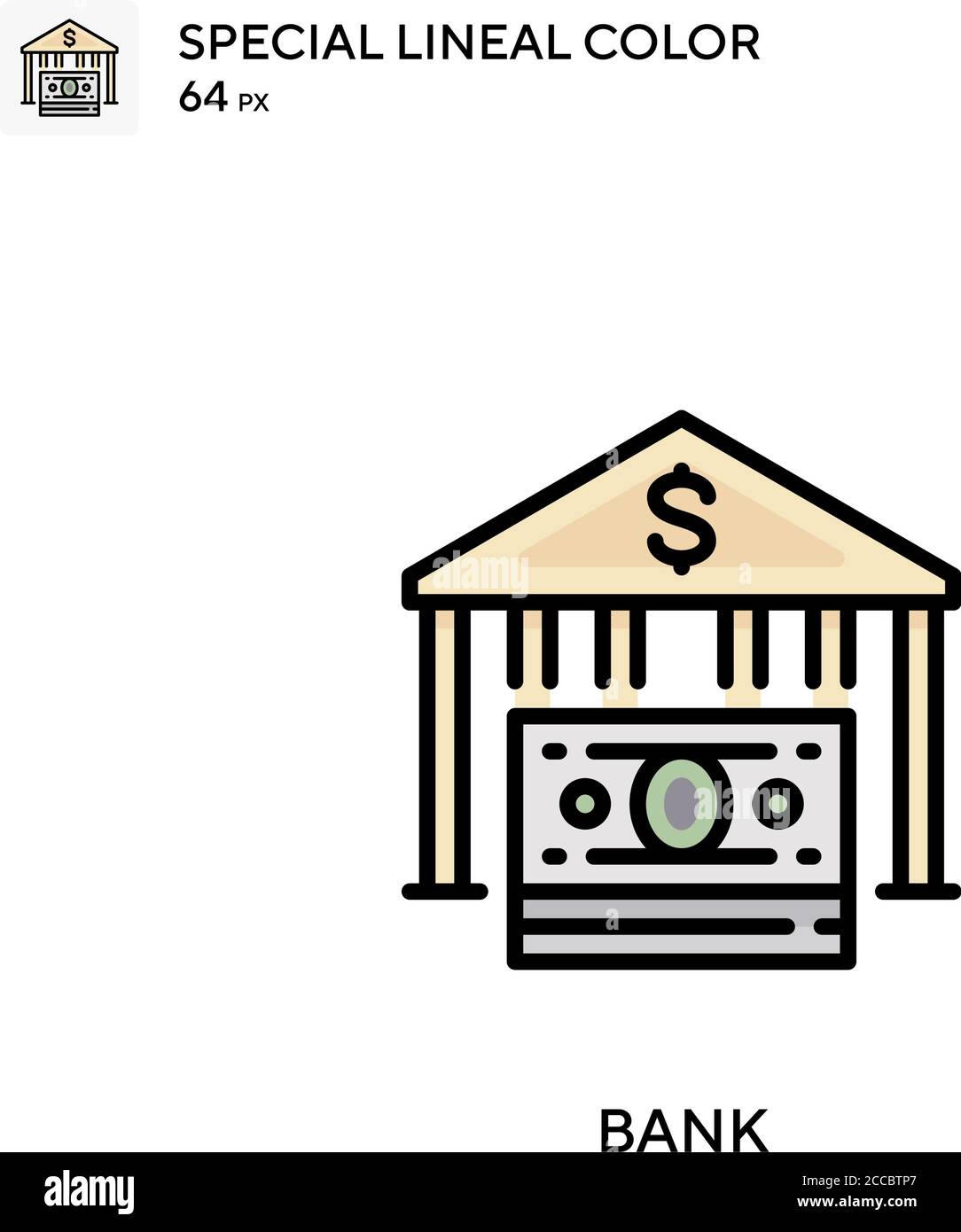 Bank Special lineal color icon. Illustration symbol design template for ...