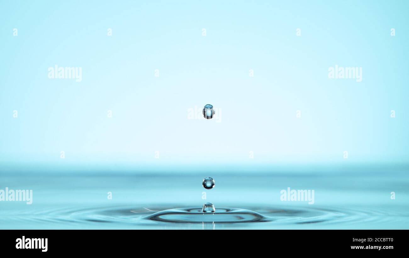 Detail of water drop on water surface, macro shot Stock Photo - Alamy