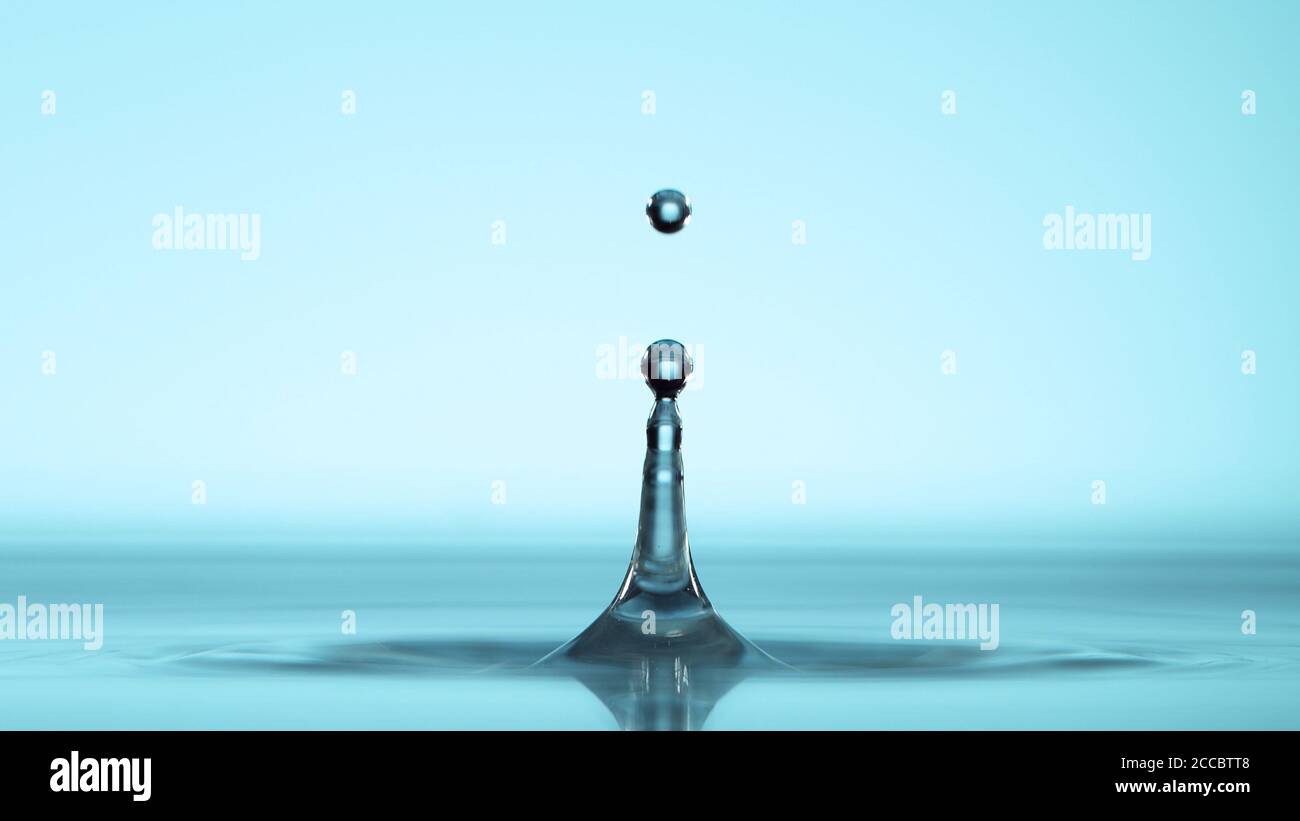 Detail of water drop on water surface, macro shot Stock Photo - Alamy