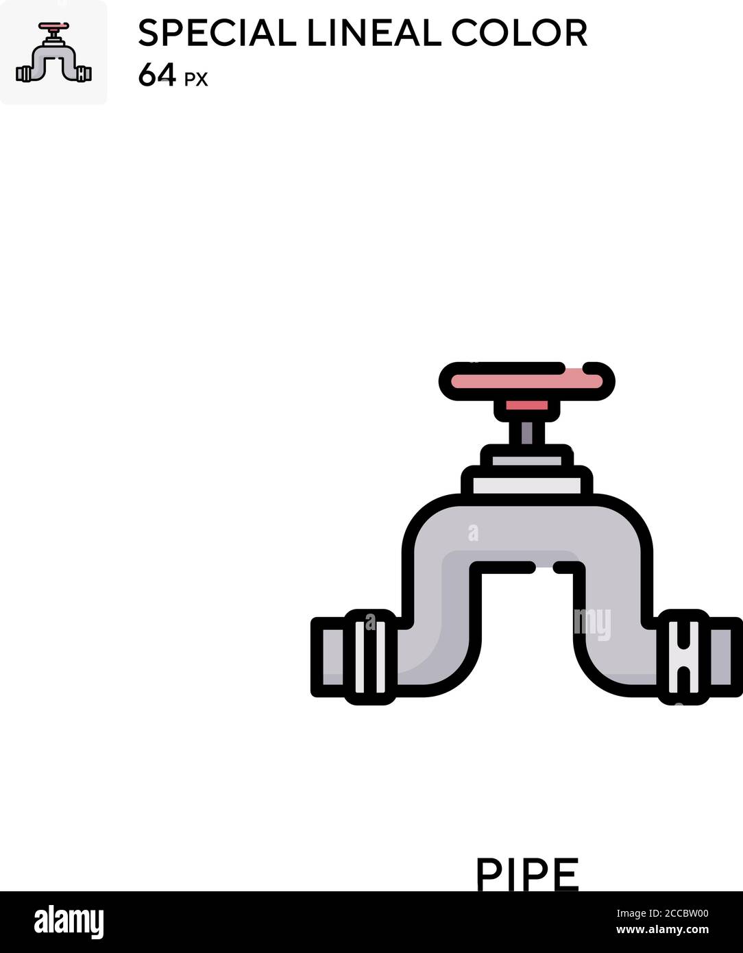 Pipe Special lineal color icon. Illustration symbol design template for ...